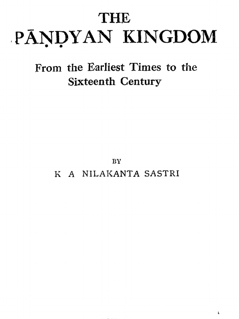 The Pandyan Kingdom | PDF