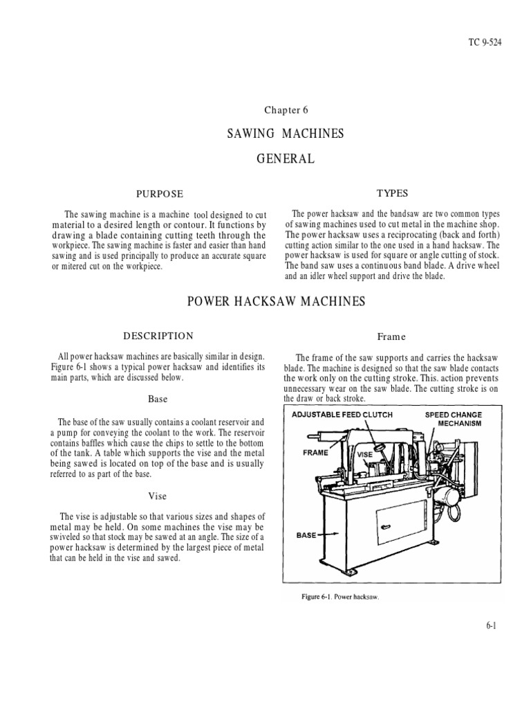 Overview of Sawing Machines | PDF | Blade | Industrial Processes