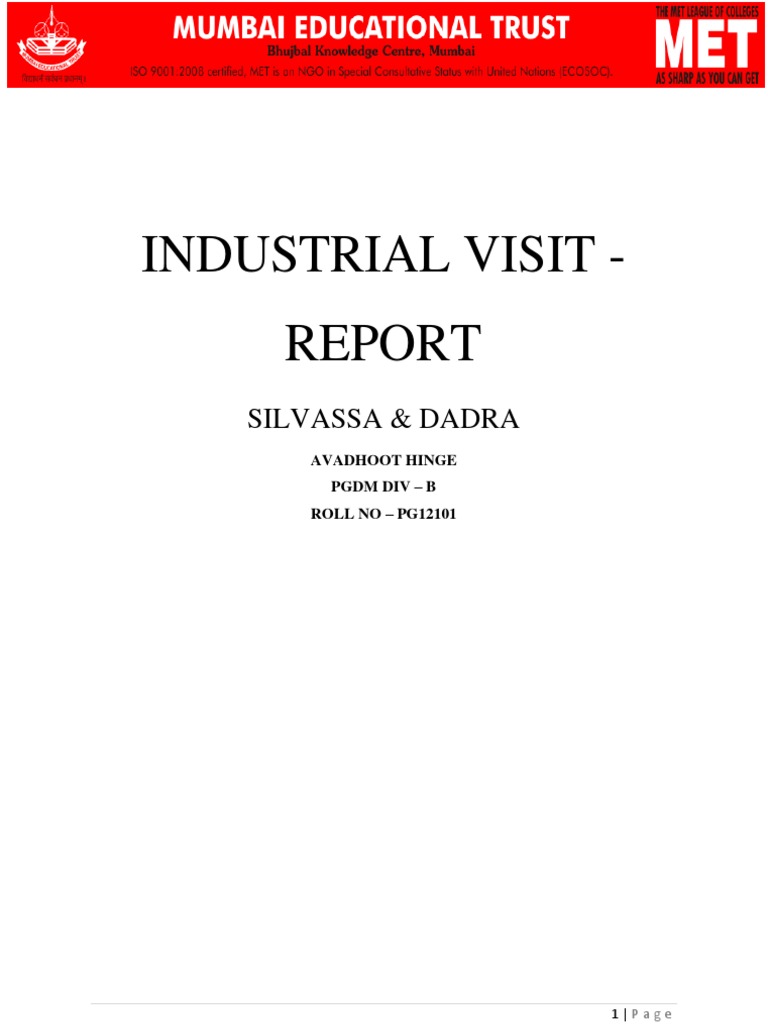 Industrial Visit - Review | PDF | Air Conditioning | Energy And Resource