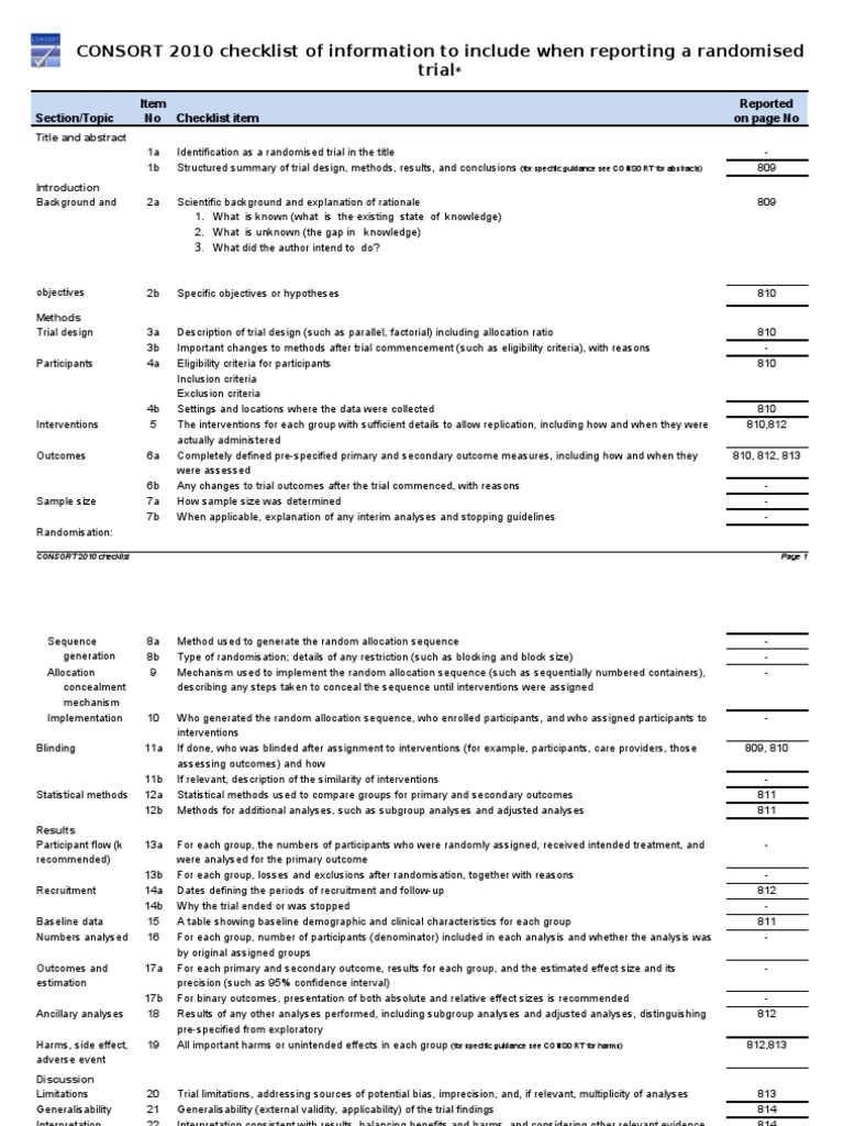 109300227-2964-CONSORT-2010-Checklist | Randomized Controlled Trial ...