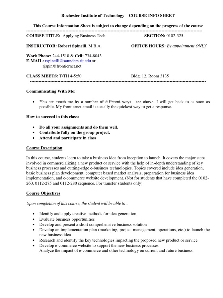Applying Business Tech Course Overview | PDF | Career & Growth | Art