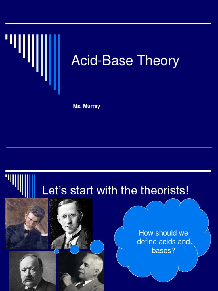 Acid Base Theory | PDF | Acid | Ph