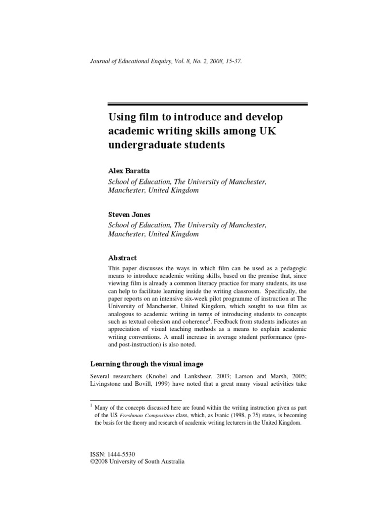 Using Film To Introduce Writing | PDF
