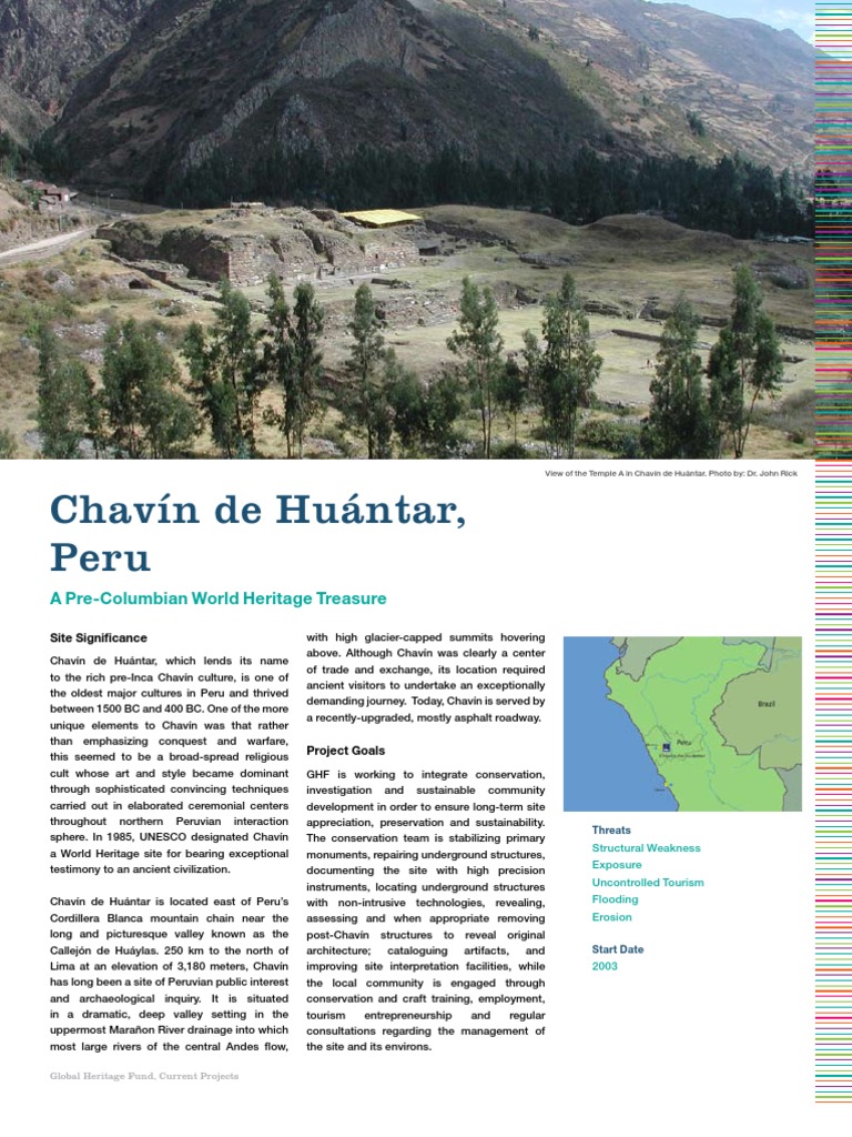 Chavín de Huántar Project Summary | PDF | Archaeology | Cultural Heritage