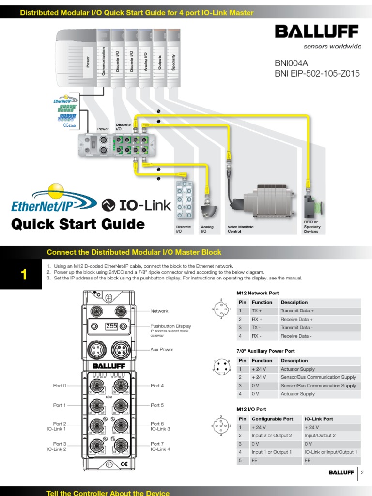 Distributed Modular I/O Quick Start Guide For 4 Port IO-Link Master ... Distributed Modular I/O Quick Start Guide For 4 Port IO-Link Master ...