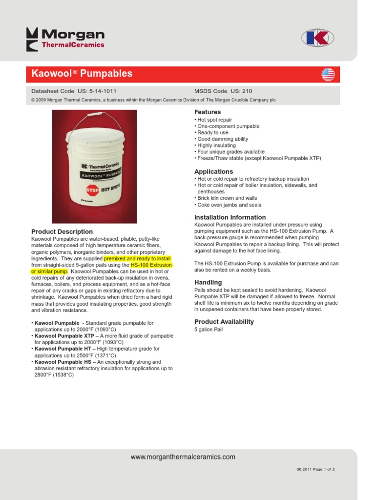 Kaowool Pumpable | PDF
