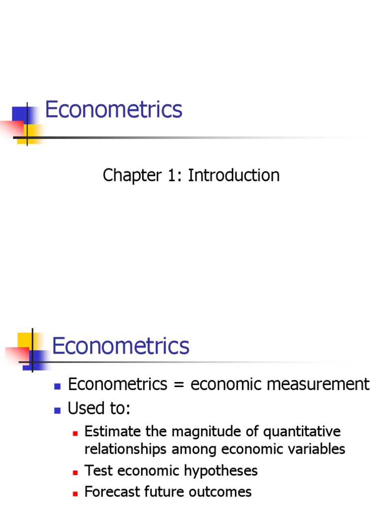 Econometrics: Chapter 1: Introduction | PDF | Econometrics | Economic Model
