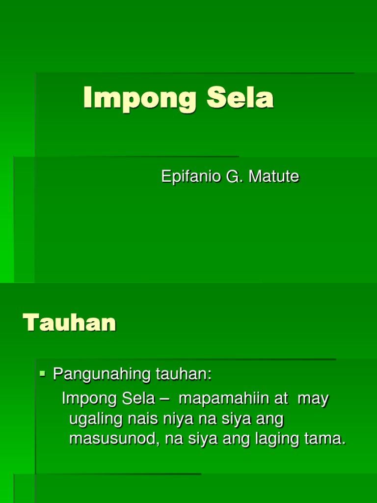 (Profugo) Impong Sela | PDF