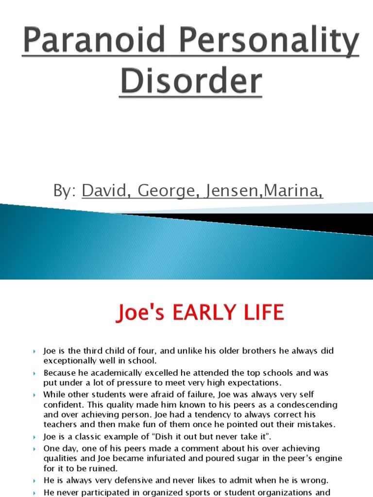 Paranoid Personality | PDF | Paranoia | Psychotherapy