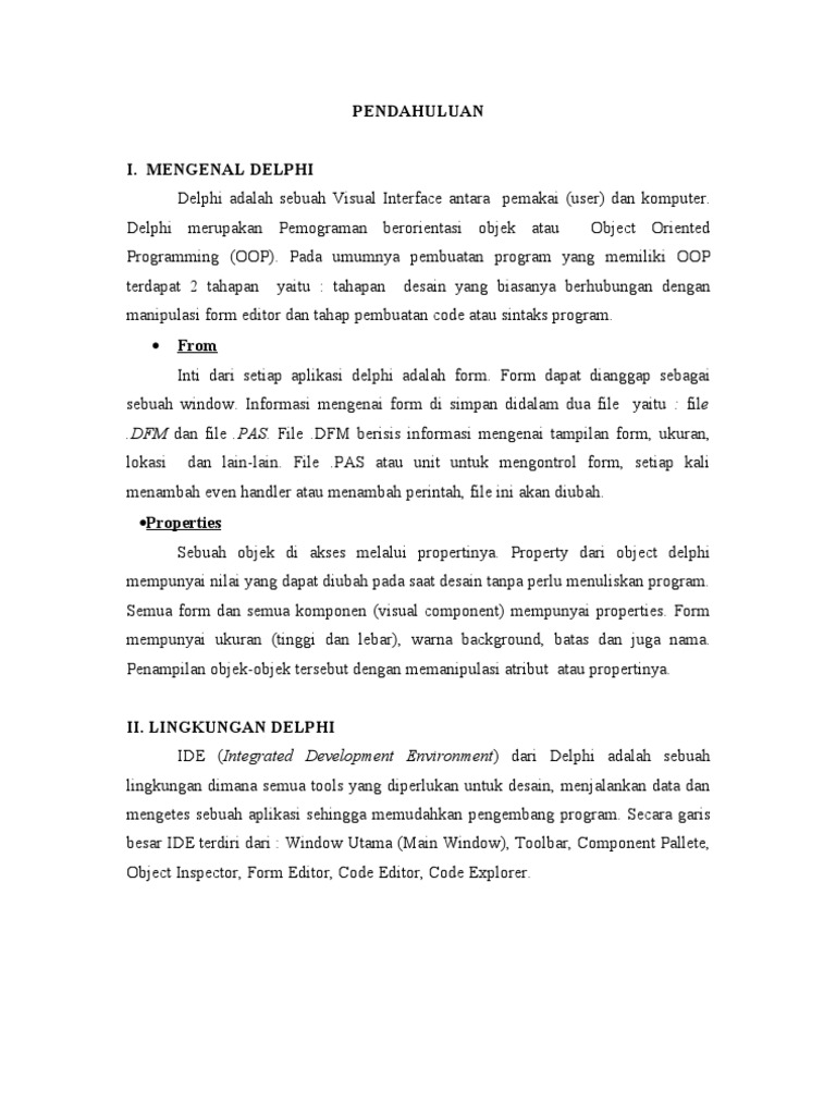 Tutorial Delphi | PDF