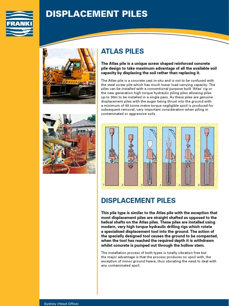 DISPLACEMENT PILES AND PILE TYPES | PDF | Deep Foundation ...