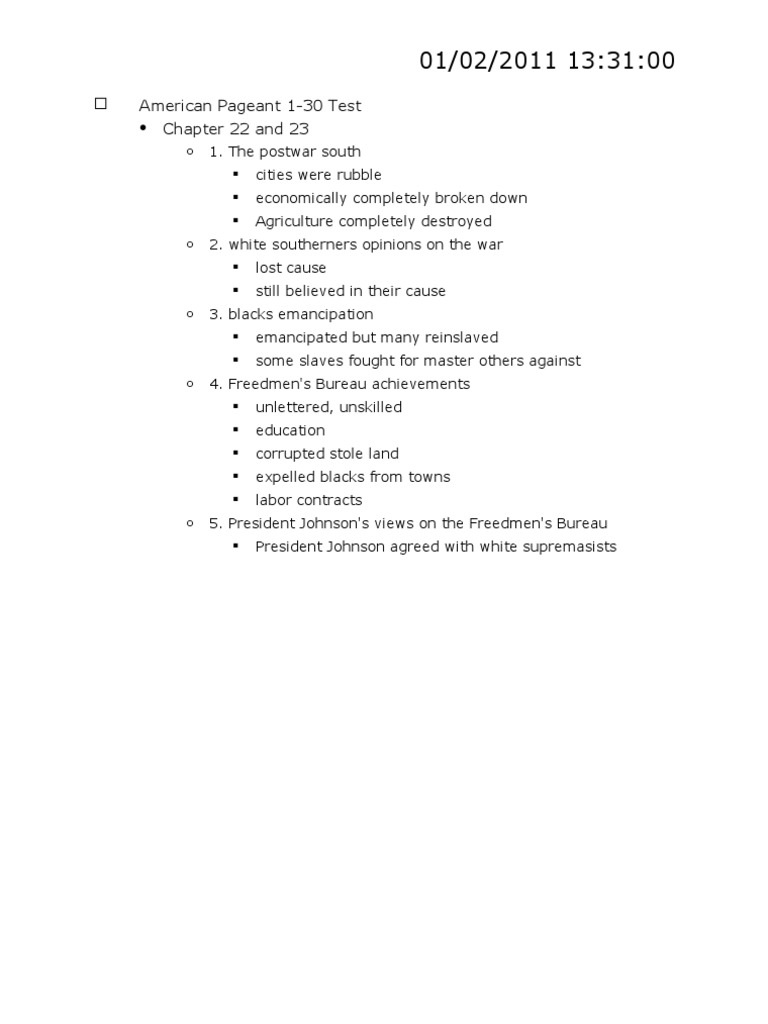 American Pageant Chapters 22-23 Overview | PDF