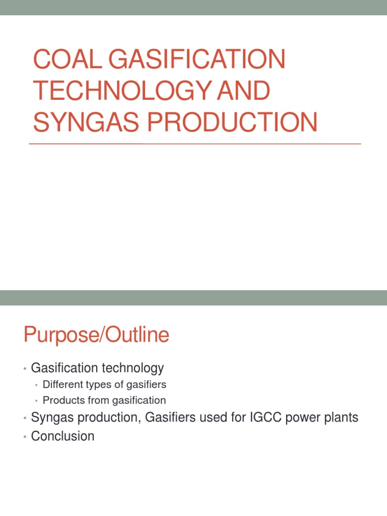 Coal Gasification Technology and Syngas Production | PDF | Gasification ...