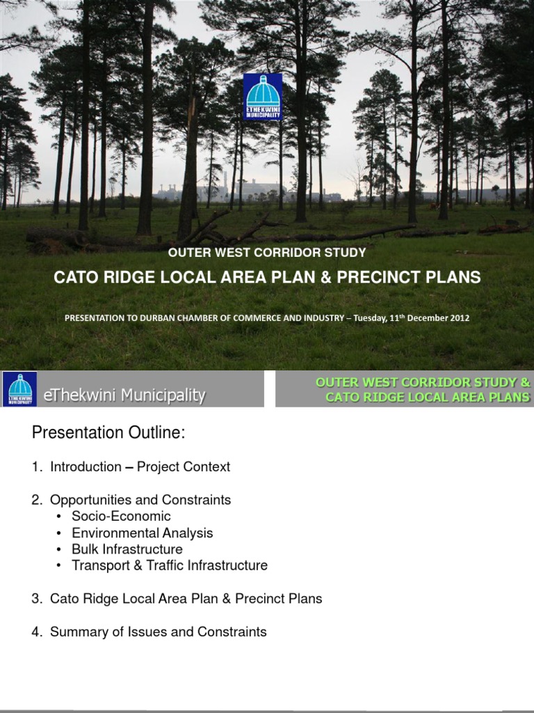 Cato Ridge LAP & Precinct Plans To Chamber | PDF | Durban ...
