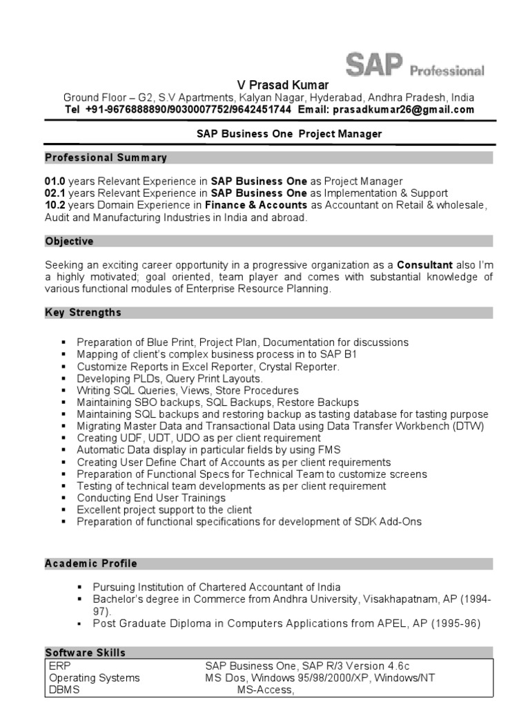 SAP B1 Functional Consultant Trainner | PDF | Computers