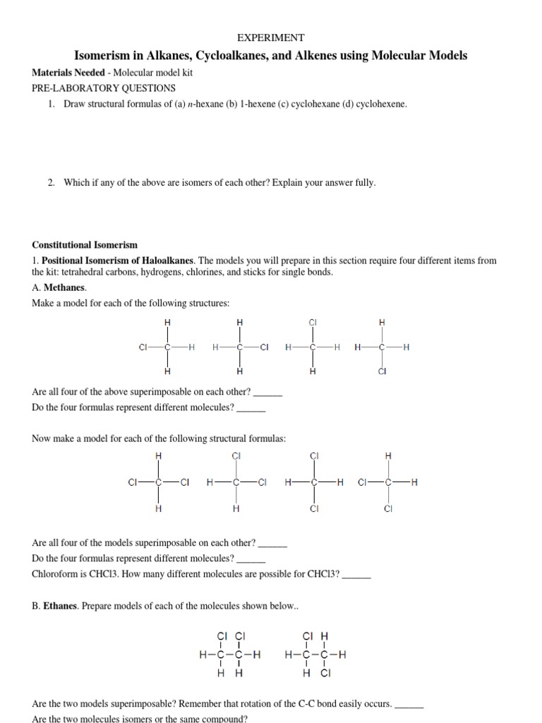 Isomerism Experiment | Isomer | Molecules | Free 30-day Trial | Scribd