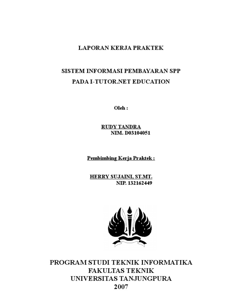 Laporan Kerja Praktek (Rudy Tandra - D03104051) | PDF | Komputer