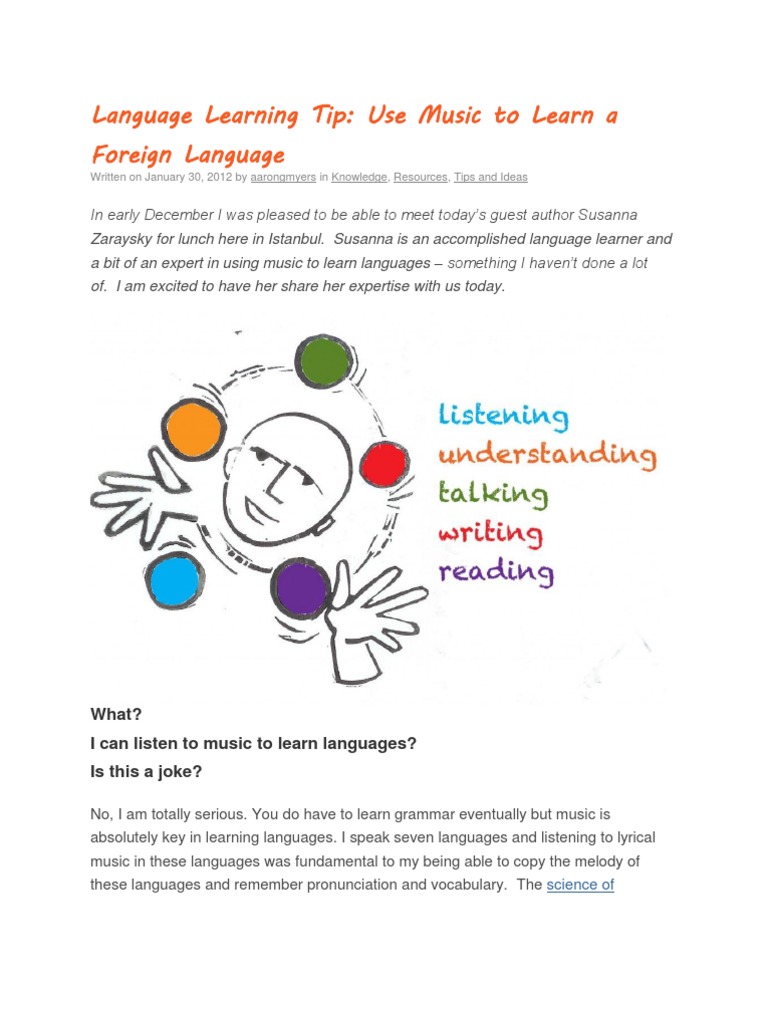 Language Learning Tip | PDF | Speech | Vocabulary