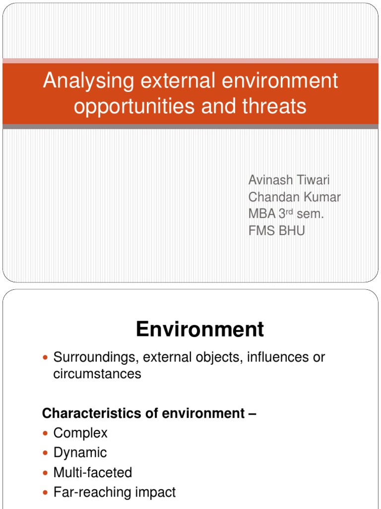 Analyzing External Environment Factors | PDF
