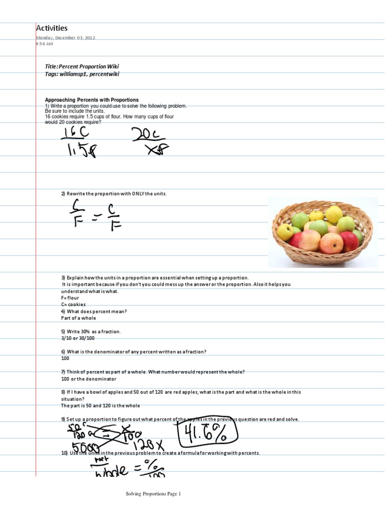 Understanding Percent Proportions | PDF