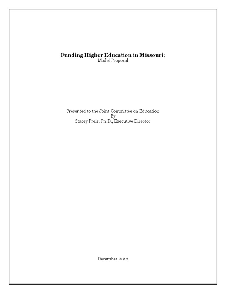 Proposed Higher Education Funding Model | PDF | College | Vocational ...
