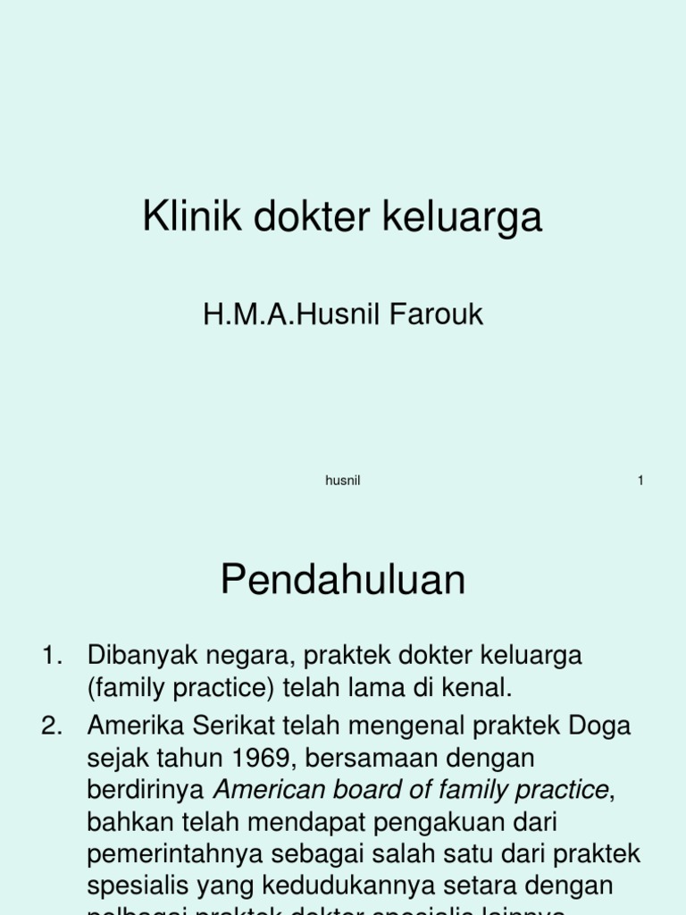 Klinik Dokter Keluarga | PDF | Kesehatan Holistik | Sains & Matematika