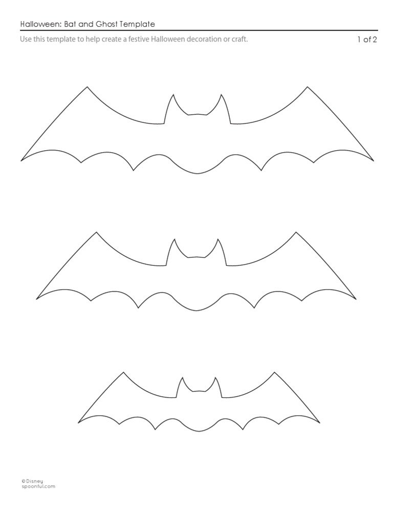 0606 Halloween Ghost Bat Template PDF | PDF | Art | Self-Improvement