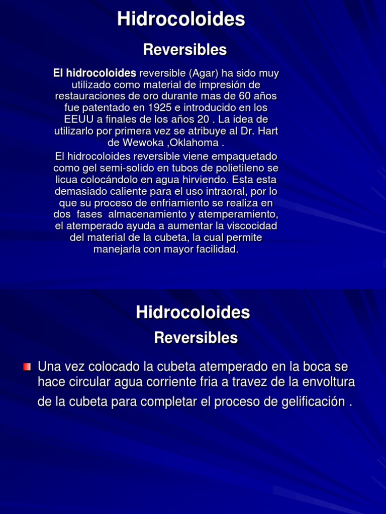 Hidrocoloides | PDF | Dentadura postiza | Silicona