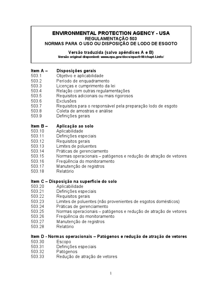 Norma Epa 503 | Descargar gratis PDF | Tratamento de esgoto | Desperdício