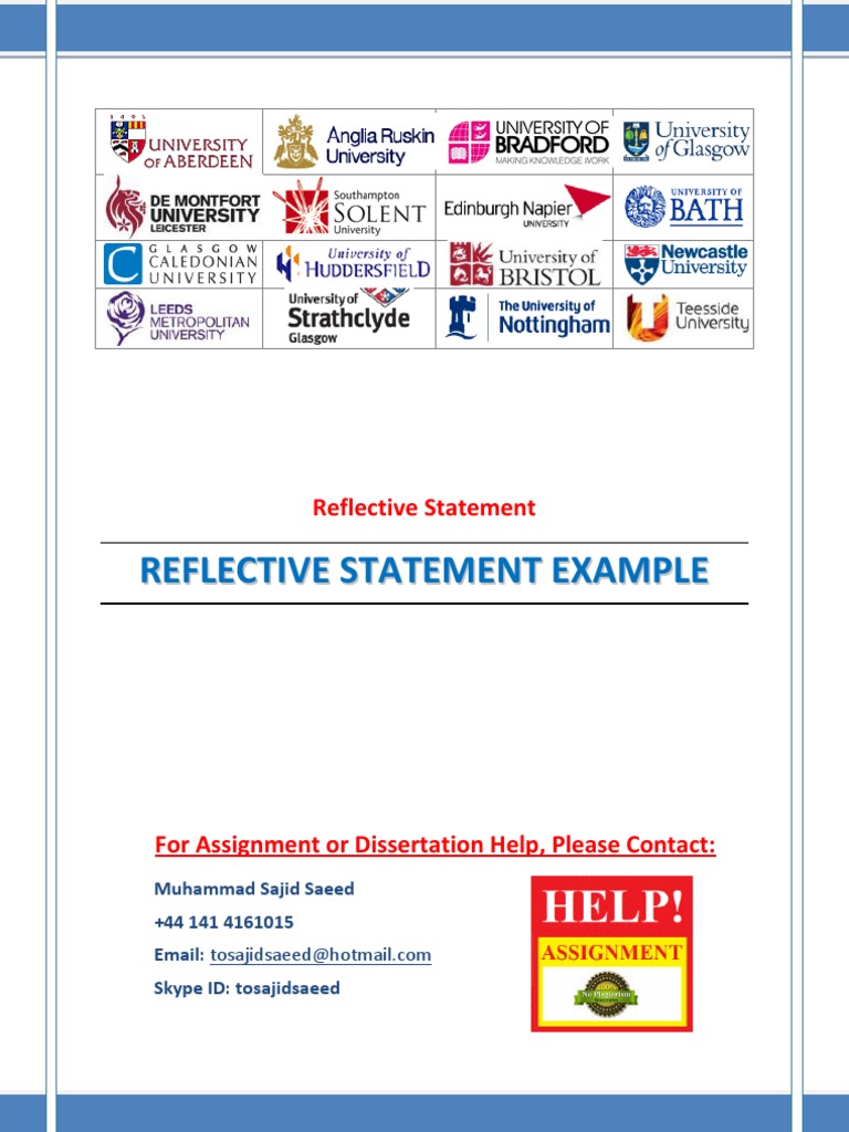 Reflective ST (Example) | Download Free PDF | Postgraduate Education ...
