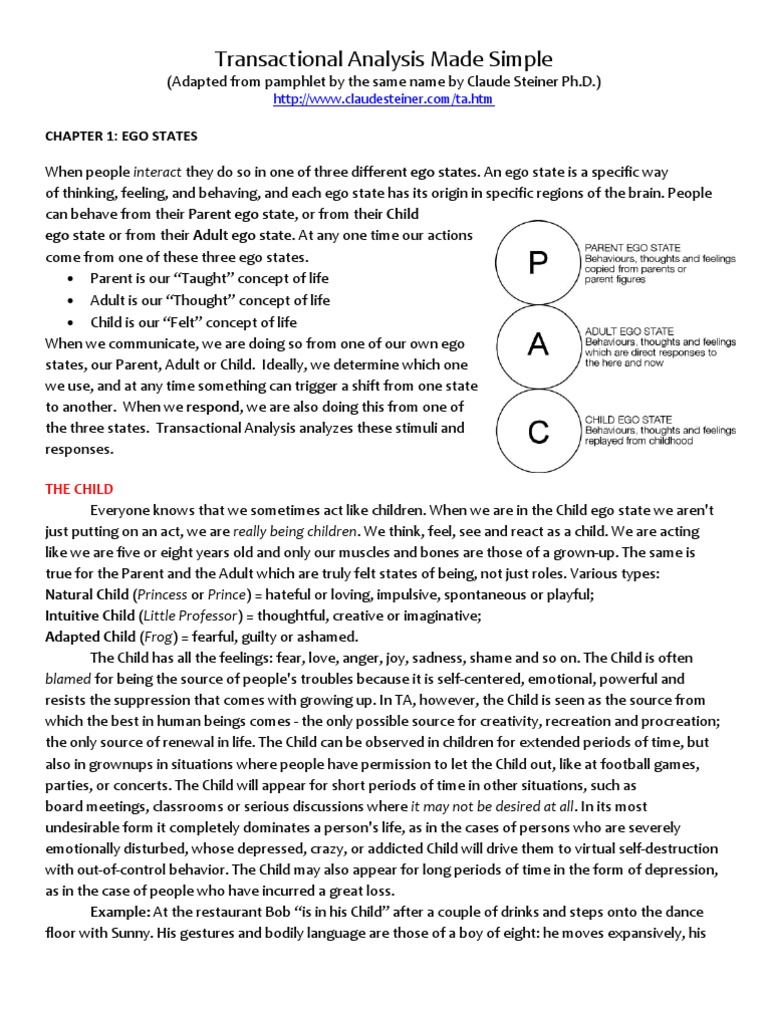 Transactional Analysis Made Simple | Download Free PDF | Id | Thought