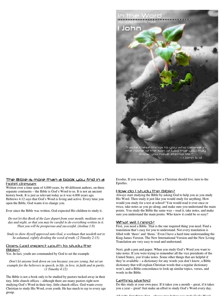 1 John Bible Study | PDF | Cain And Abel | Christianity