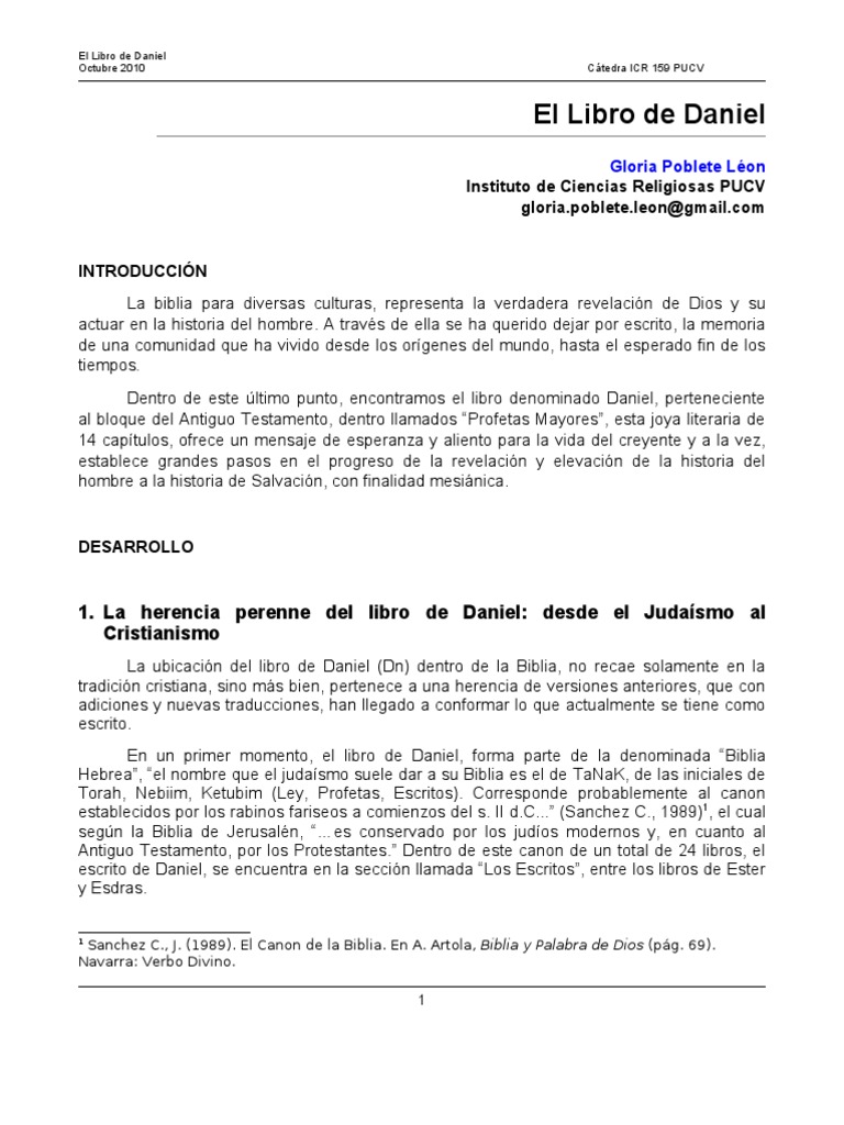Libro de Daniel | PDF | Canon bíblico | Daniel (figura bíblica)