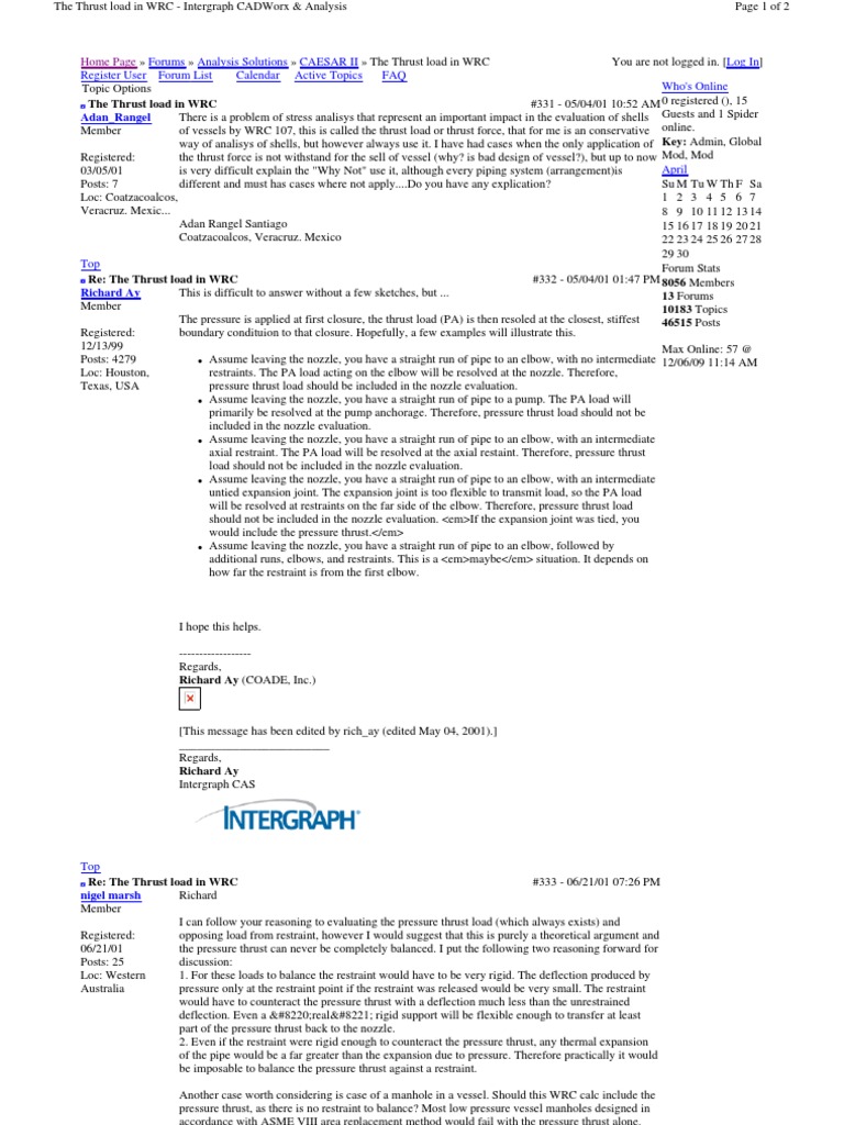 Thrust Load in WRC 107 | Download Free PDF | Stress (Mechanics ...