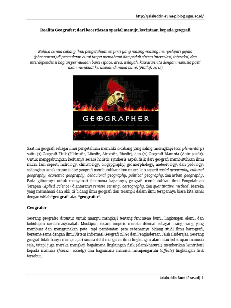 Kecerdasan Spasial Menuju Kecerdasan Geografi | PDF