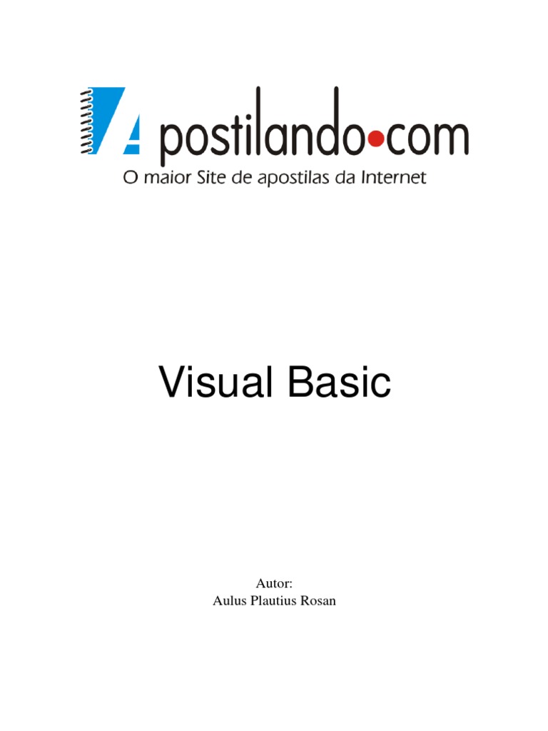 Apostila Básica Visual Basic | PDF | Basic | Janela (informática)