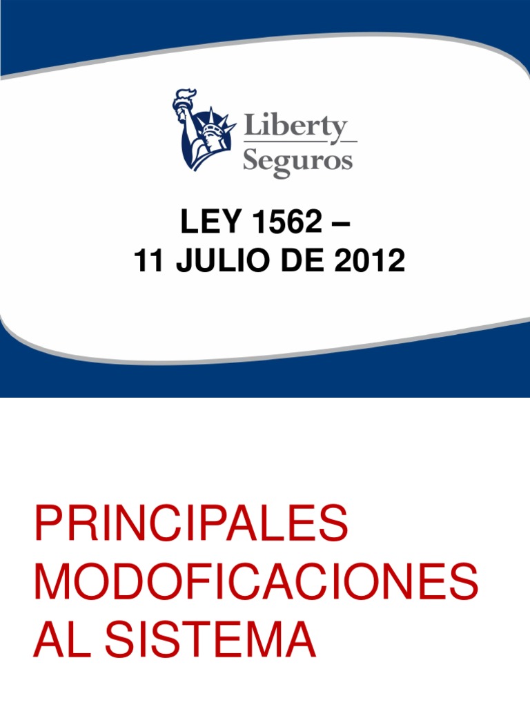 Ley 1562 | PDF | Derecho laboral | Salario mínimo