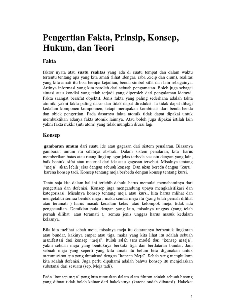 Pengertian Fakta | PDF