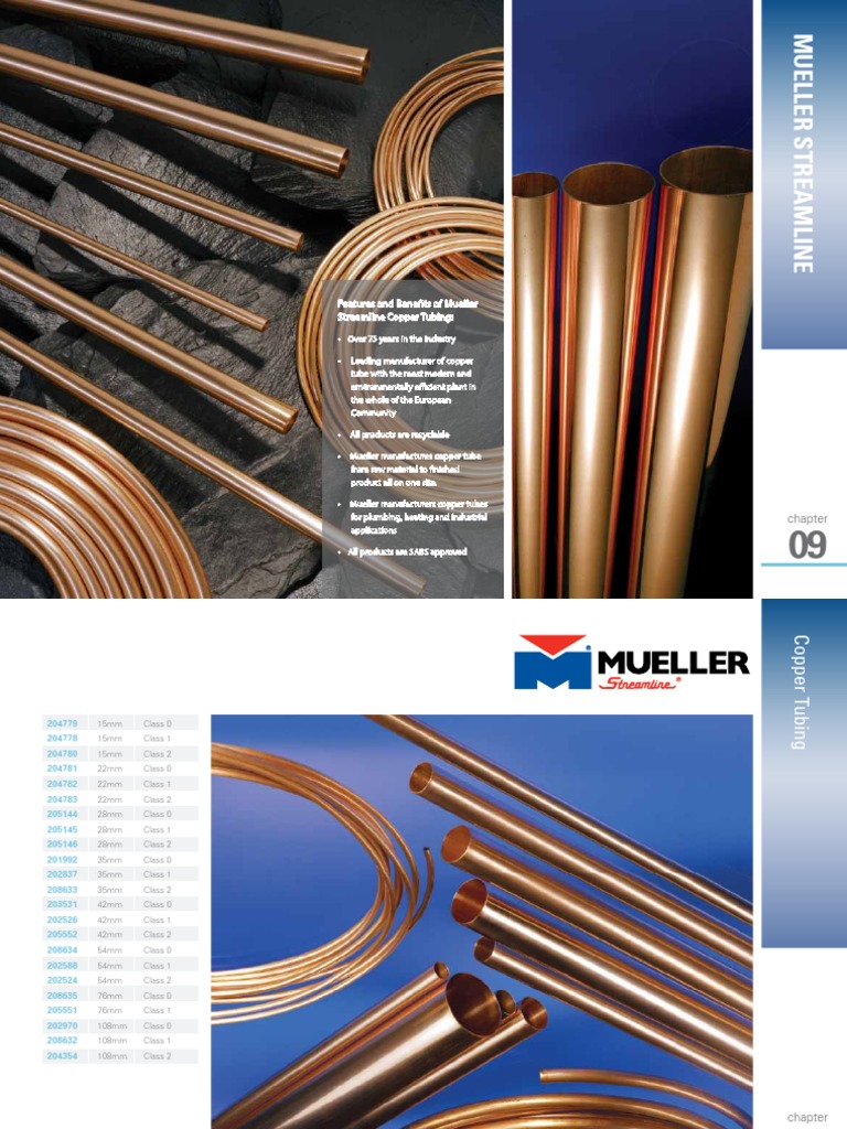 Mueller Copper Pipe Catalogue | PDF