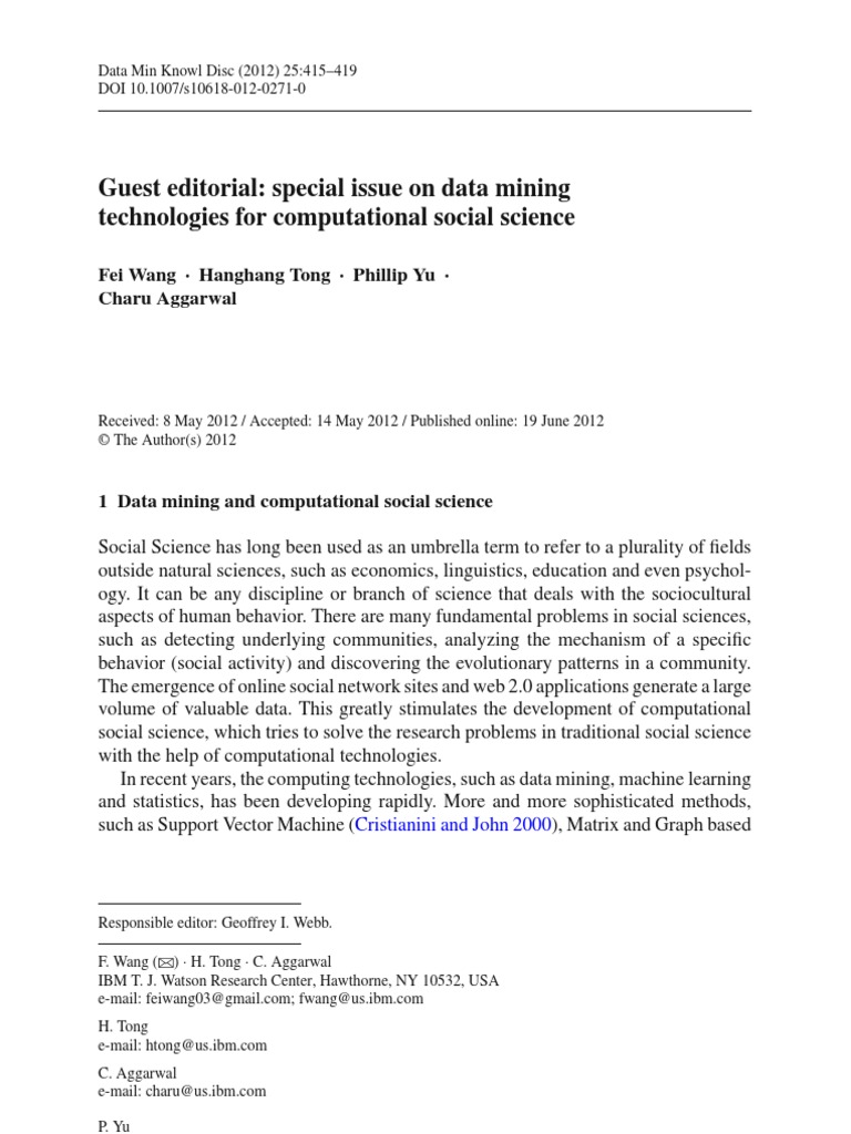 Data Mining | PDF | Cluster Analysis | Social Science