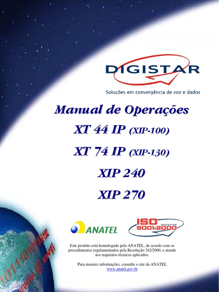 Manual Digistar | PDF | Endereço de IP | Telefone