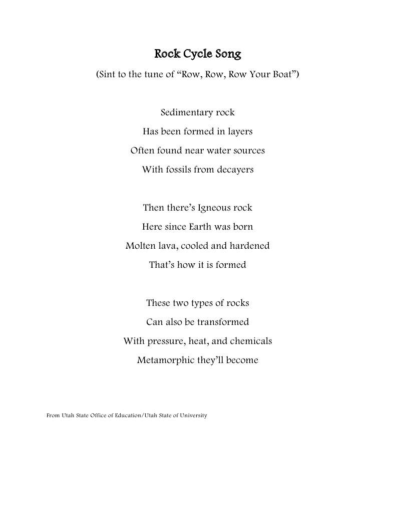 Rock Cycle Song Lyrics | PDF | Travel