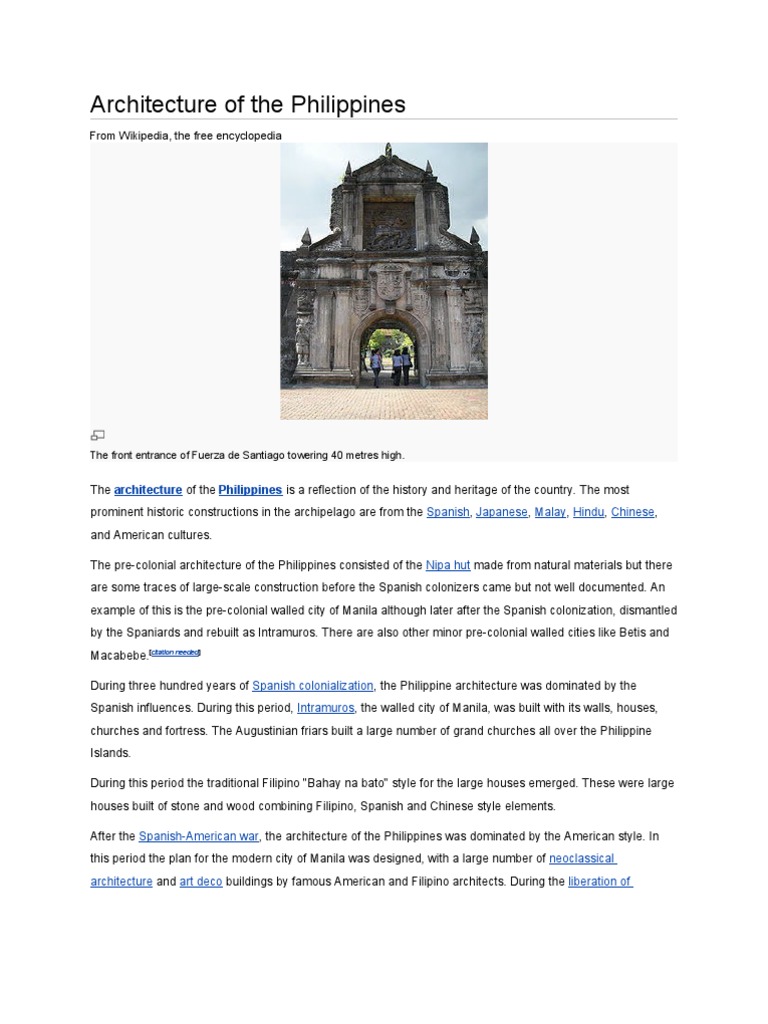 Architecture of The Philippines | PDF | Philippines | Unrest
