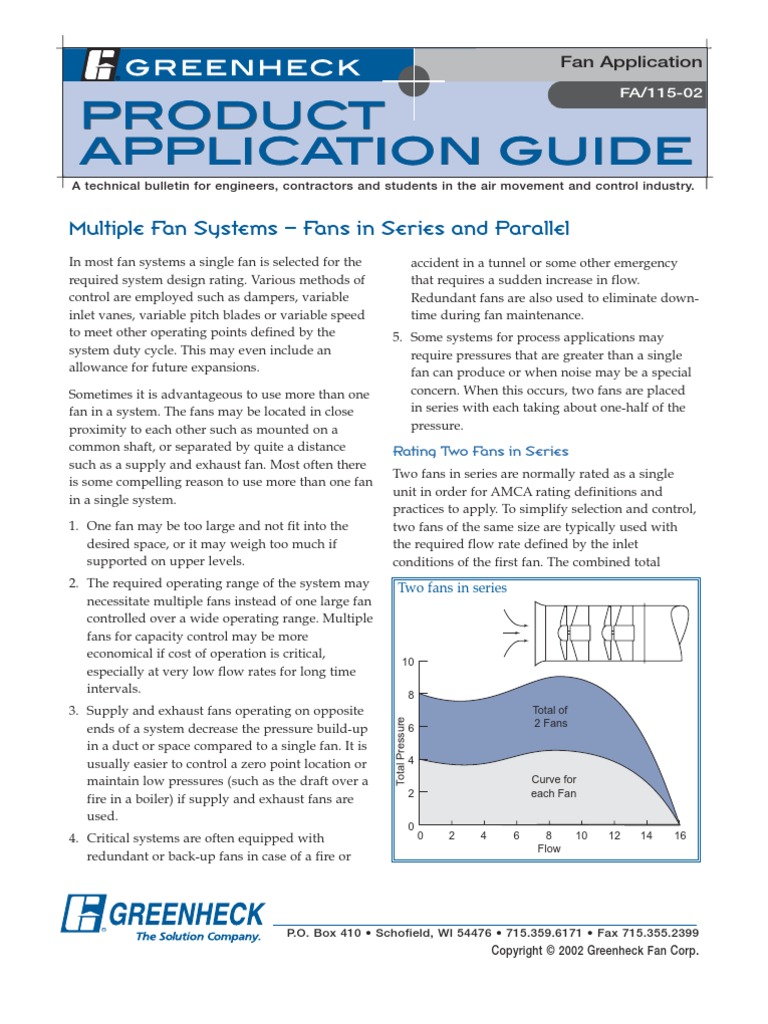 Product Application Guide: Multiple Fan Systems - Fans in Series and ...