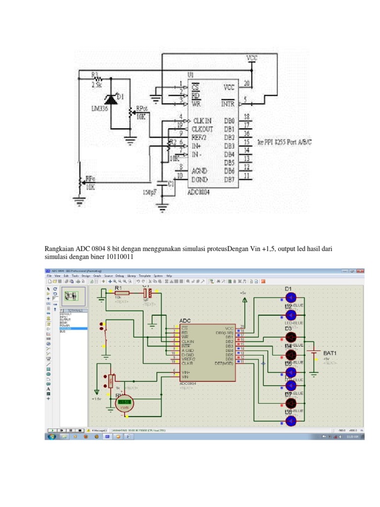 Rangkaian ADC 0804 8 Bit | PDF