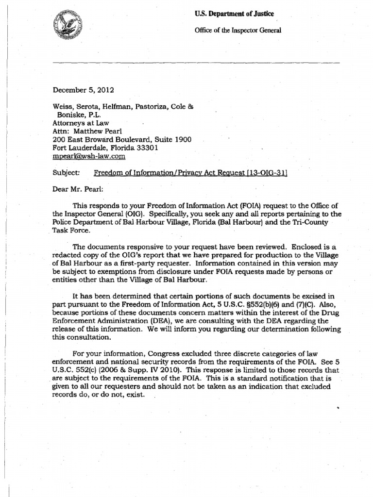 DOJ Report | PDF | Freedom Of Information Act (United States) | Money ...