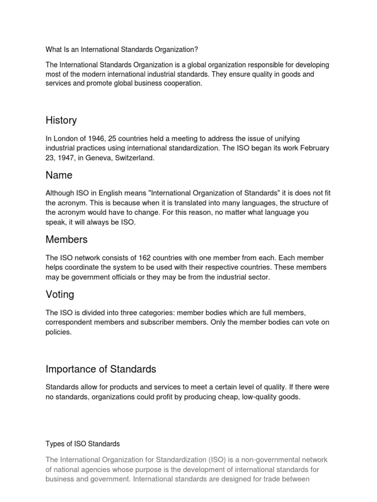 Iso | PDF | Standardization | International Organization For ...