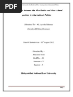 Comparison of IR Theories | PDF | International Relations | Global Politics
