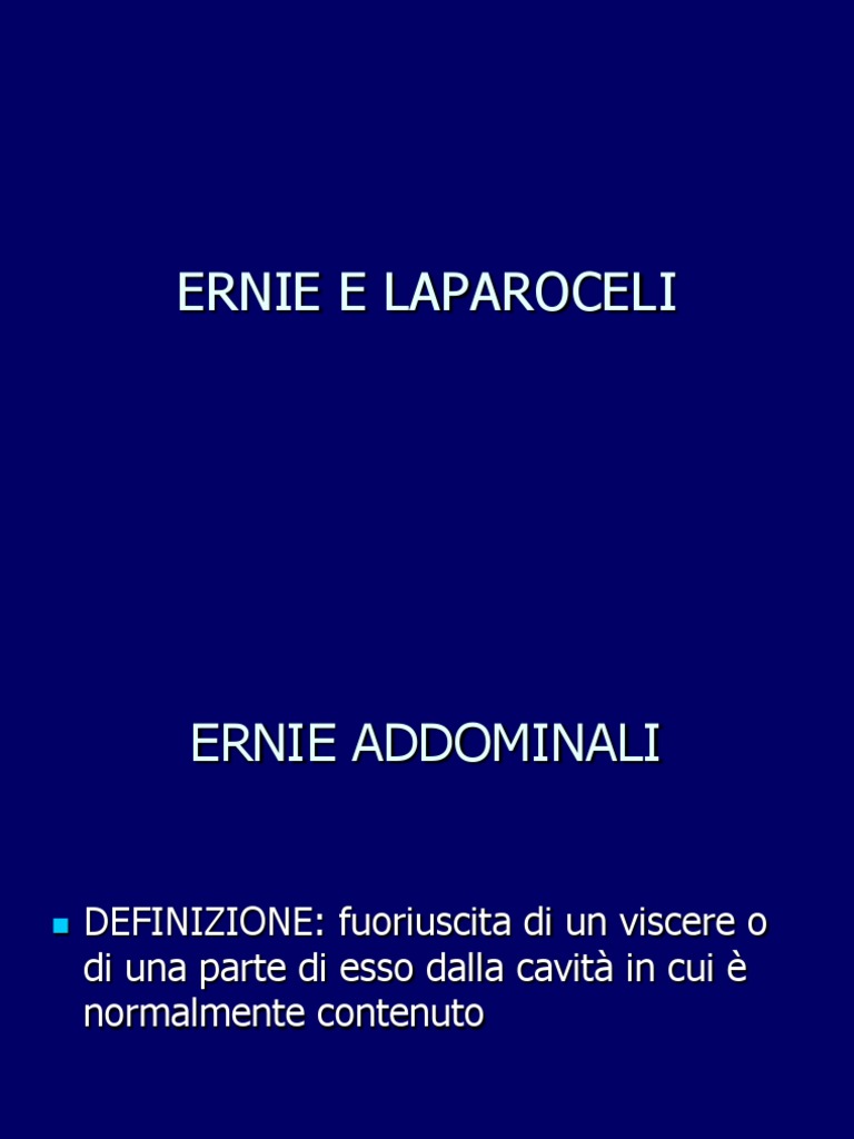 Ernie Della Parete Addominale | PDF