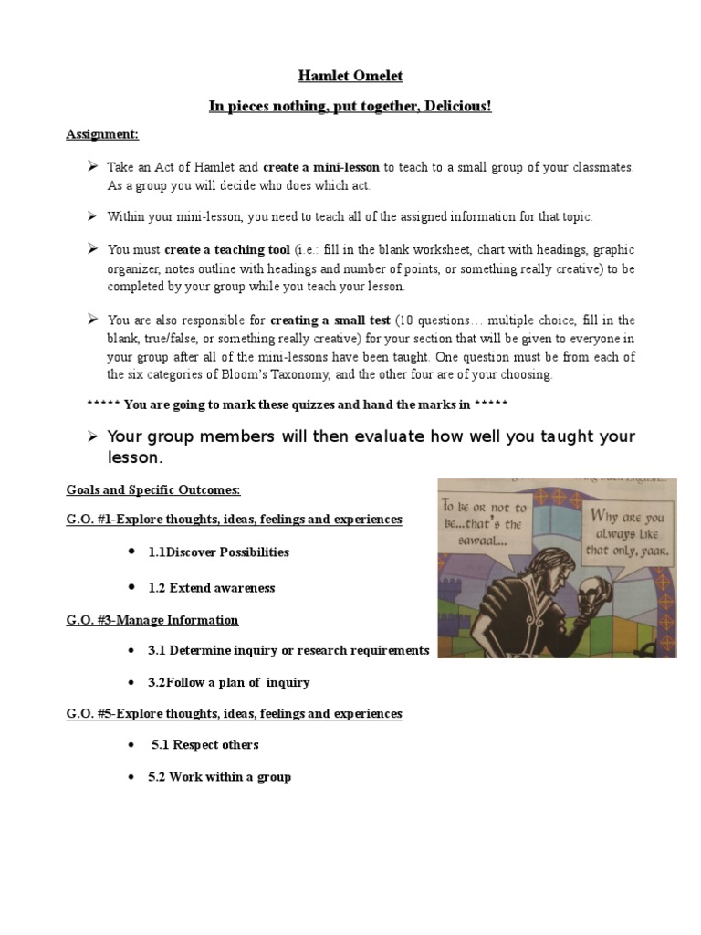 Hamlet Omelet - Rich Assessment Project | PDF | Applied Psychology ...